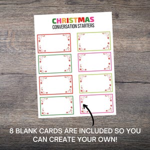 Christmas Conversation Starters, Christmas Icebreaker, Holiday ...
