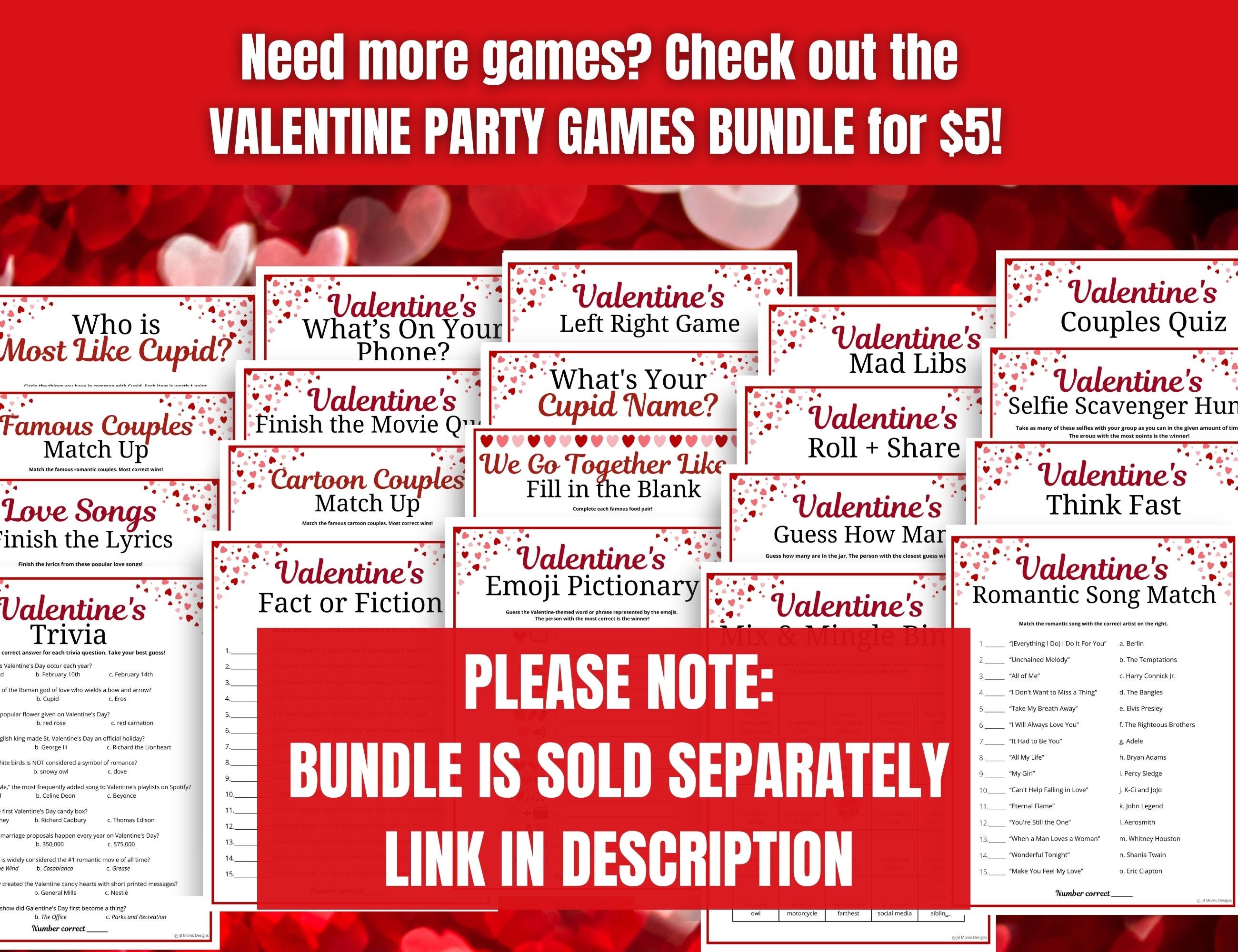Valentine's Day Mad Libs Game: Fun Printable Party Activity (PDF) - Etsy