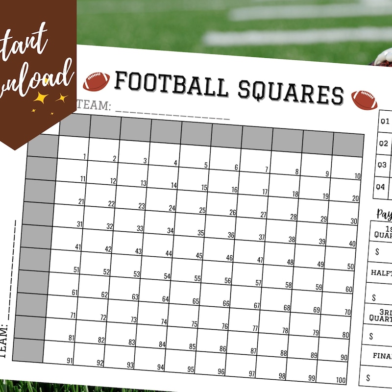 Superbowl Boxes Template - Etsy