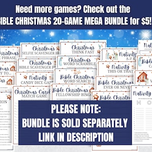 Bible Christmas A to Z Race Printable Game, Christian Christmas Game ...