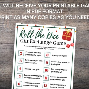 Holiday Roll the Dice Gift Exchange Game, Holiday Office Party, Holiday ...