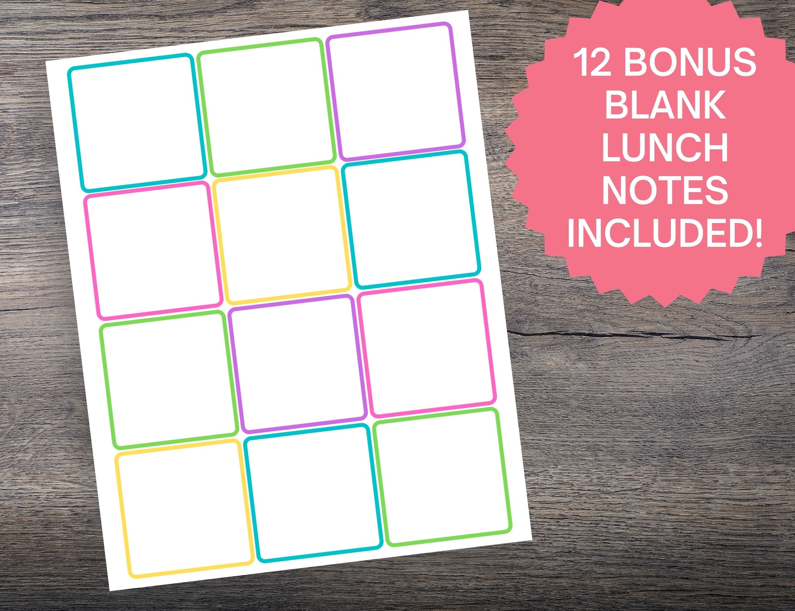 Lunch Box Notes Mega Pack Back to School Lunch Box Notes - Etsy