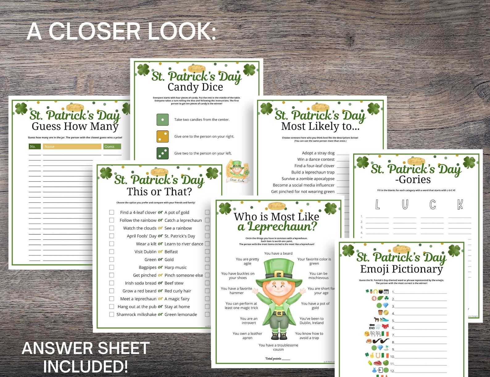 St. Patrick's Day Games MEGA Bundle: 60 Fun Party Activities and ...