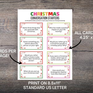 Christmas Conversation Starters, Christmas Icebreaker, Holiday ...