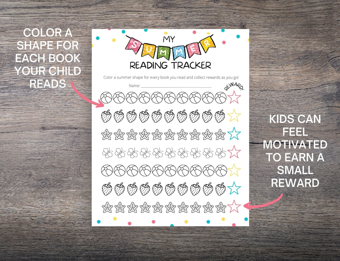 Printable Summer Reading Tracker for Kids (instant Download) - Etsy