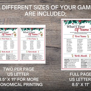 What's Your Elf Name Game: Christmas Party Icebreaker (digital Download ...