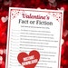 Valentine's Fact or Fiction Game: Fun Trivia Quiz (printable PDF) - Etsy