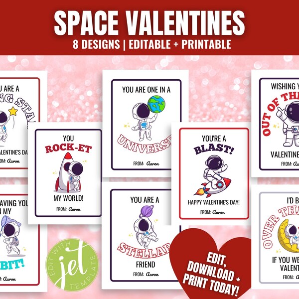 Space Valentine - Etsy