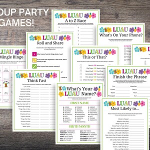 Luau Party Games MEGA Bundle: Printable Hawaiian Theme Activities (PDF ...