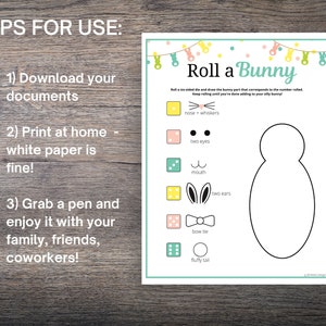Roll a Bunny Easter Game, Fun Easter Game for Kids, Easter Egg Hunt ...
