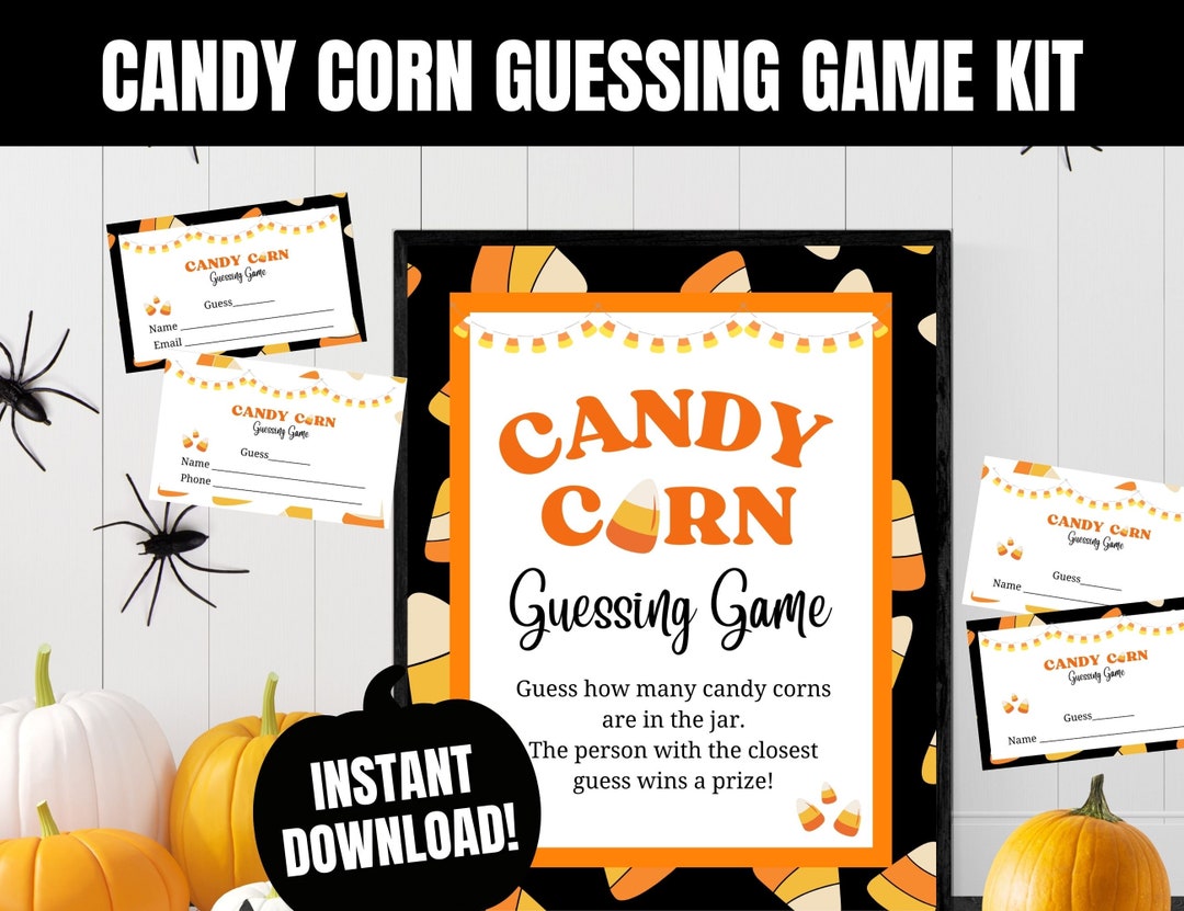 Halloween Candy Corn Guessing Game Kit (digital Download) - Etsy