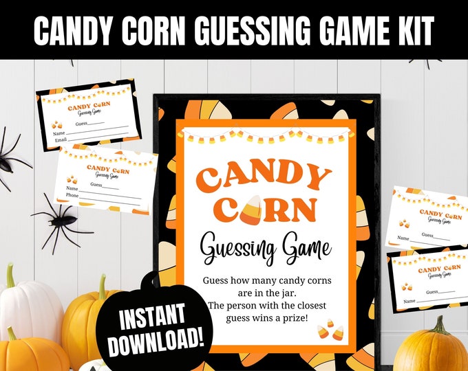Candy Corn Guessing Game - Printable Halloween Party Game - Classroom ...