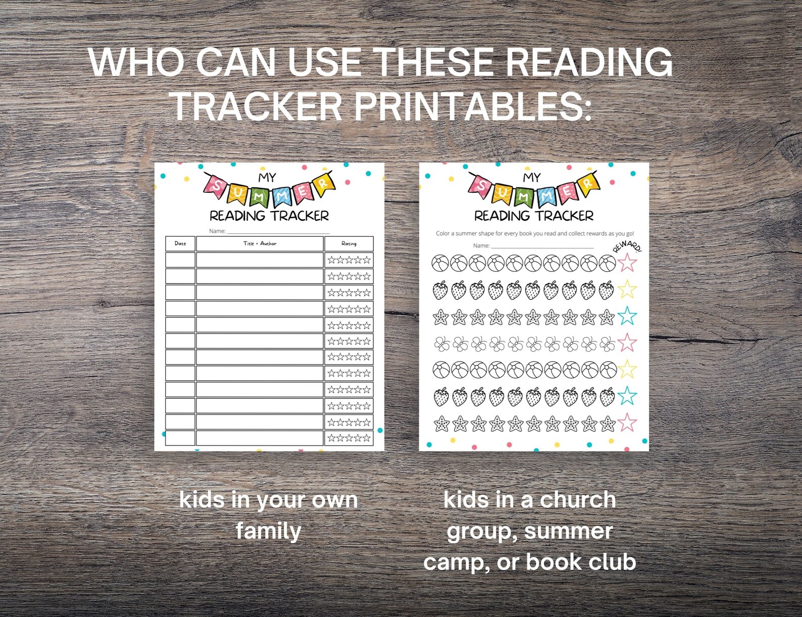Printable Summer Reading Tracker for Kids Summer Reading Log - Etsy