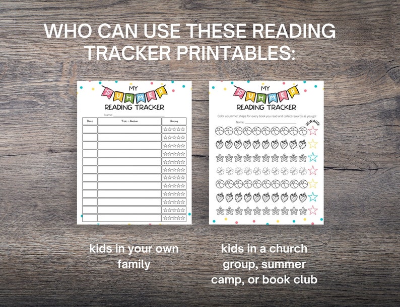 Printable Summer Reading Tracker for Kids Summer Reading Log | Etsy