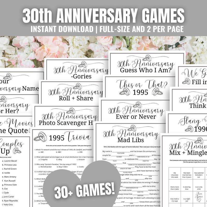 1995 Anniversary Games - Etsy