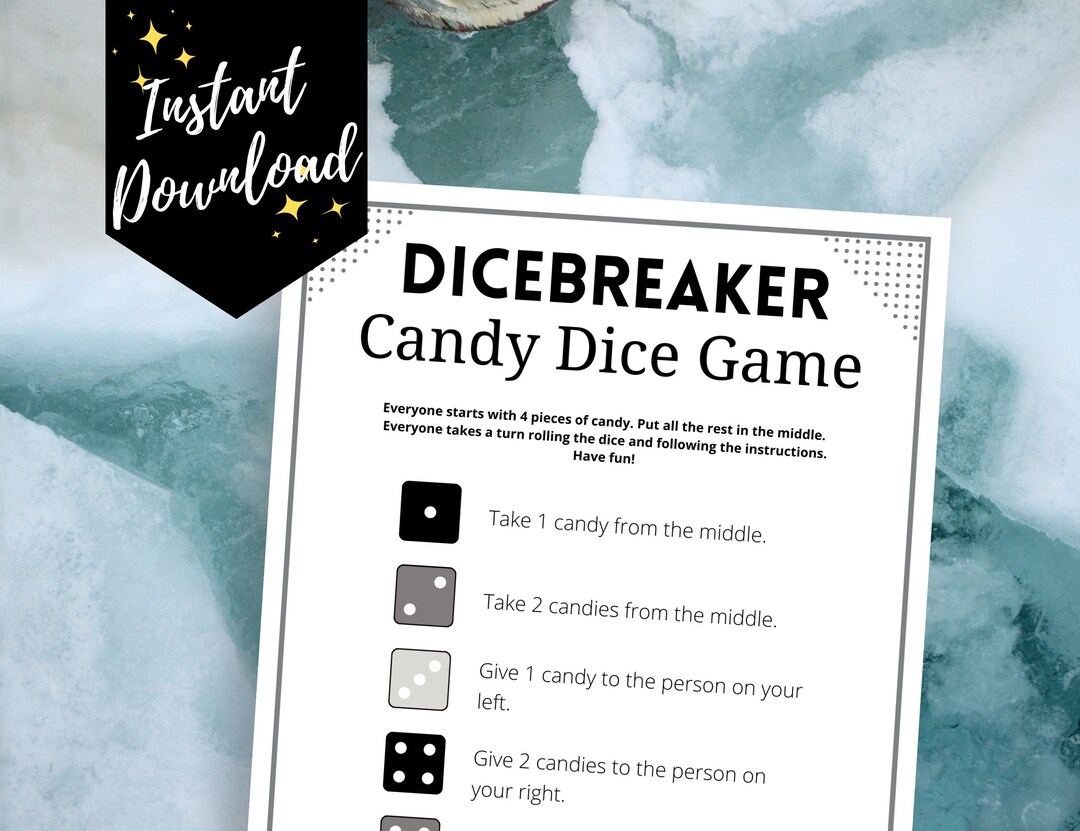 Dicebreaker Candy Dice Game, Fun Icebreaker Activity, Icebreaker Game ...
