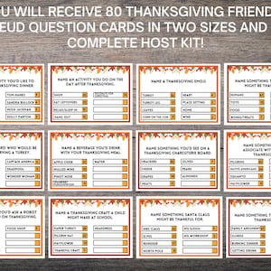 Thanksgiving Friendly Feud Game: Fun Holiday Game Show Activity for ...