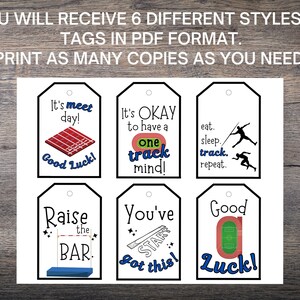 Track Team Treat Tags: Printable Snack Bag Labels (PDF) - Etsy