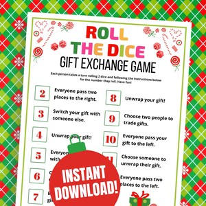 Holiday Roll the Dice Gift Exchange Game (digital Download) - Etsy