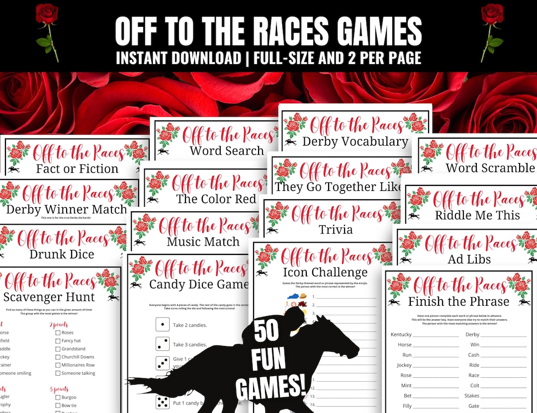 Derby Games MEGA Bundle: 50 Printable Kentucky Party Games (digital ...