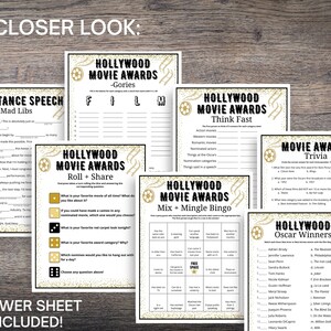 Hollywood Party Games Bundle: 40 Printable Movie Awards Games ...