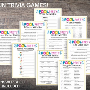 Pool Party Games MEGA BUNDLE, Pool Party Ideas, Pool Party Activities ...