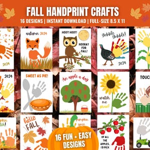 Fall Handprint Craft Templates: Preschool Autumn Crafts (digital ...