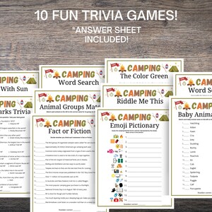 Camping Games Bundle: 40+ Family and Summer Camp Activities (digital ...