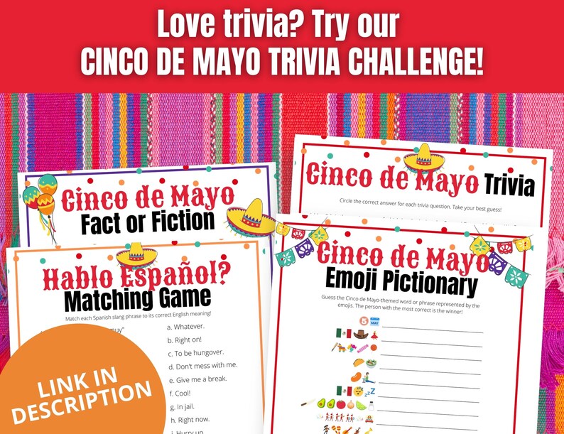 Cinco De Mayo Emoji Pictionary Game Cinco De Mayo Party Game - Etsy