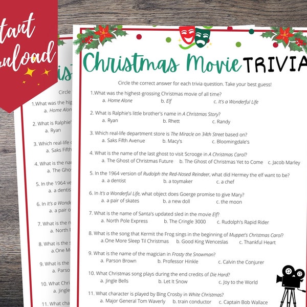Christmas Movie Jeopardy - Etsy