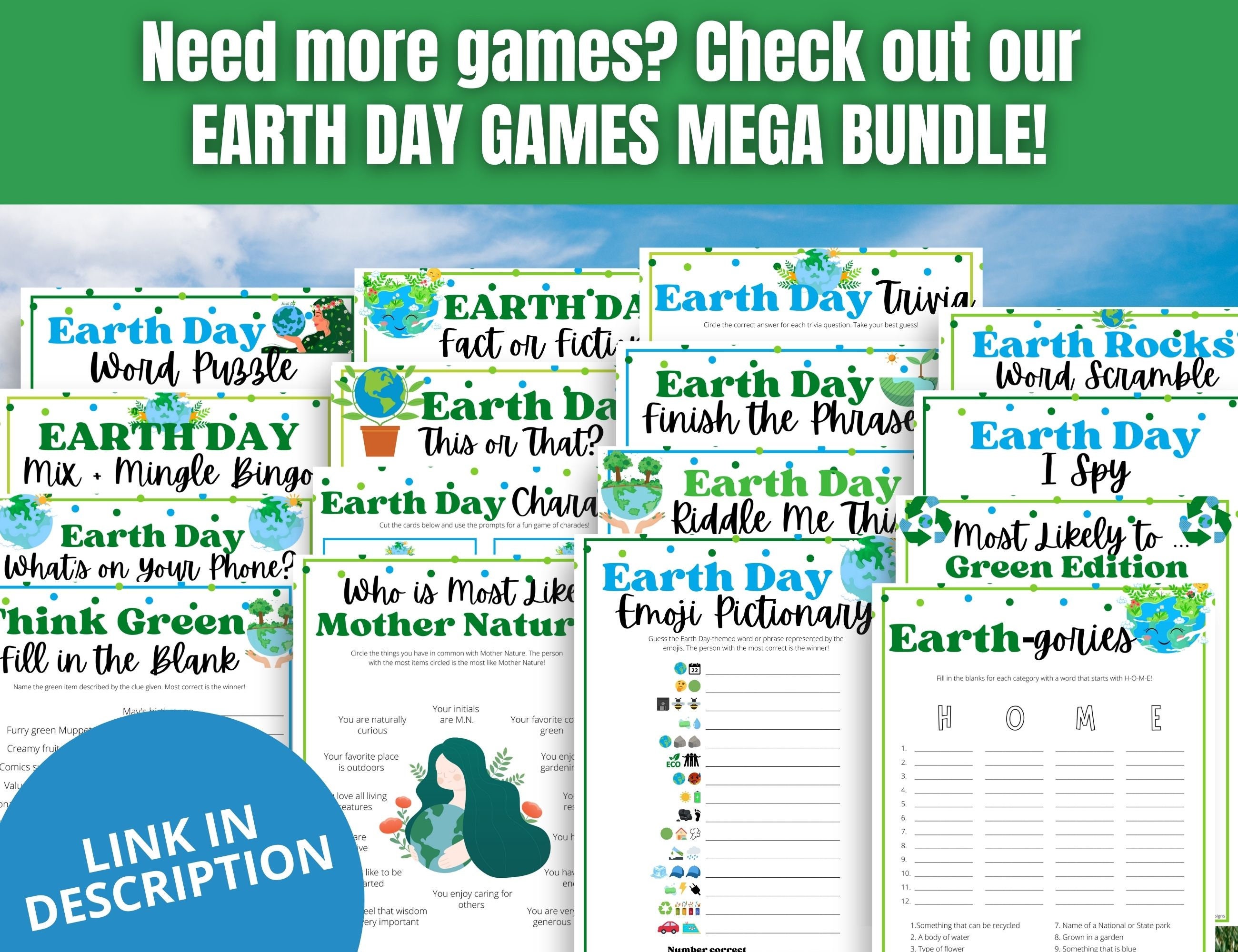 Earth Day Trivia Game Printable Earth Day Trivia Questions & - Etsy