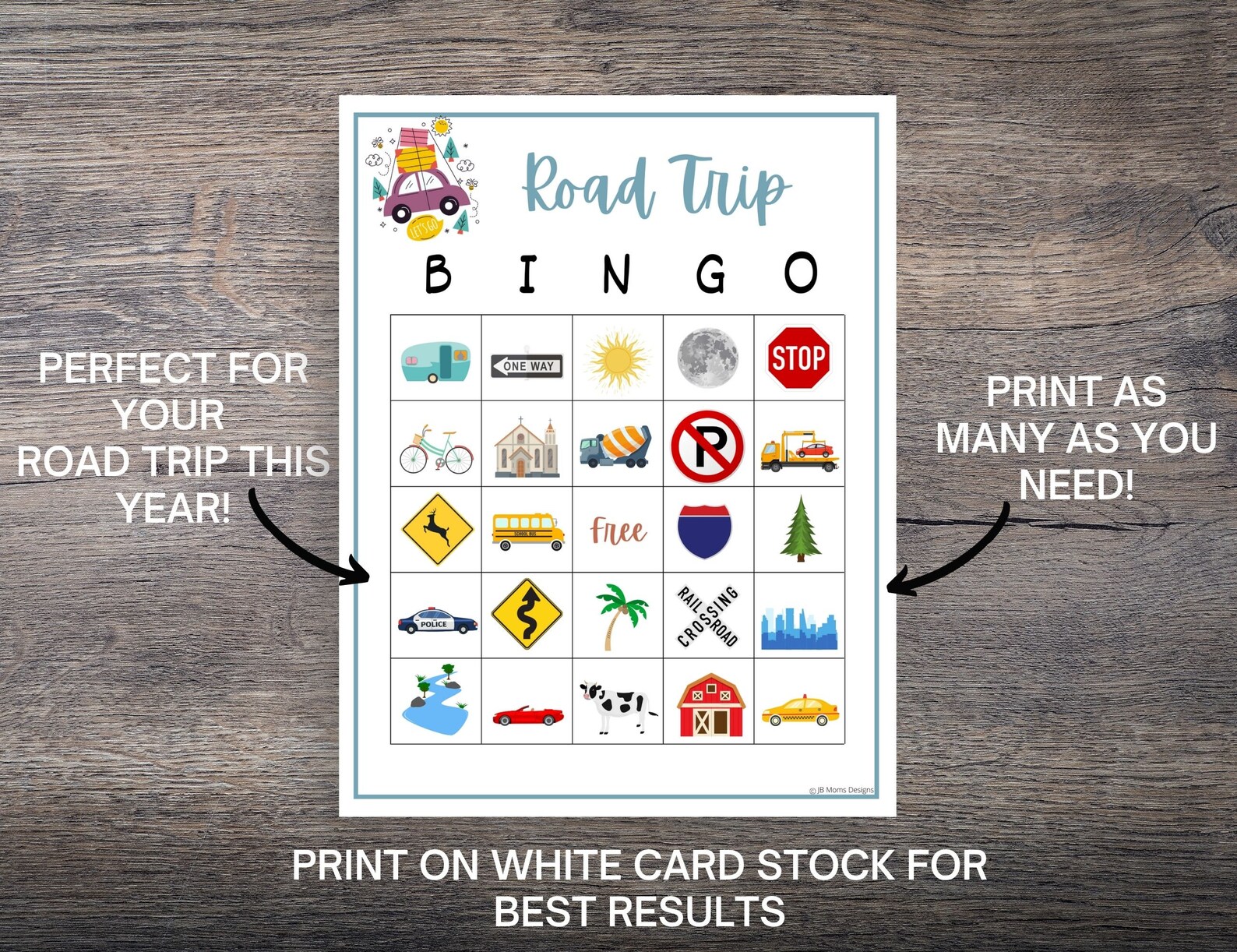 Road Trip Bingo Fun Road Trip Activity for Kids of All Ages - Etsy