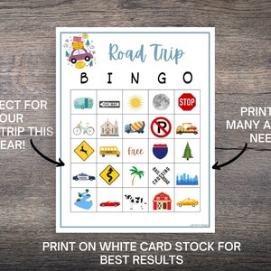 Road Trip Bingo, Fun Road Trip Activity for Kids of All Ages, Travel ...