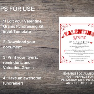 Editable Valentine Grams Fundraising Kit: PTO PTA School or Sports ...