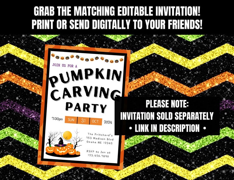 Pumpkin Carving Contest Kit: Editable Awards, Ballots, Certificates ...