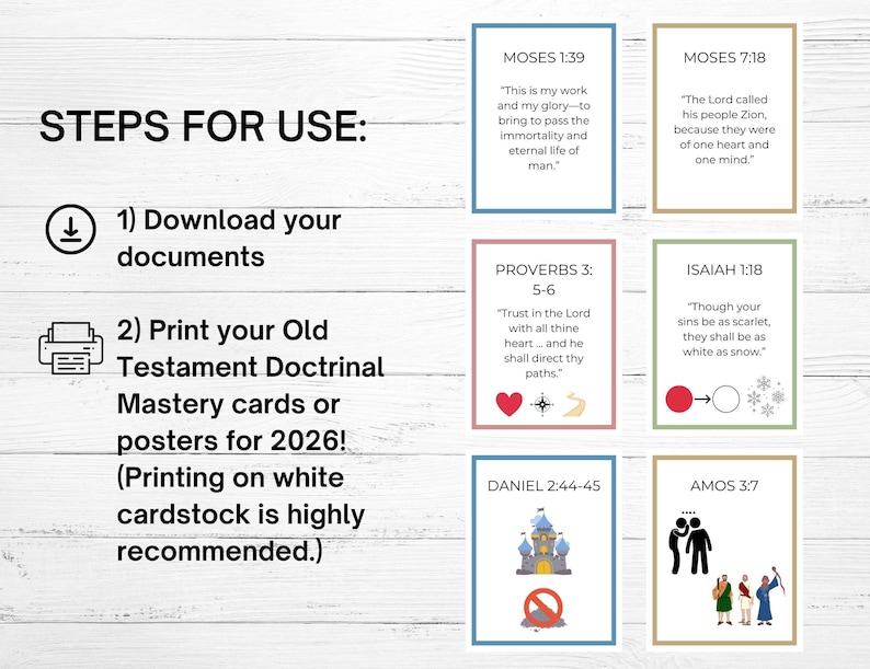 2026 LDS Doctrinal Masteries Old Testament Printables (digital Download ...