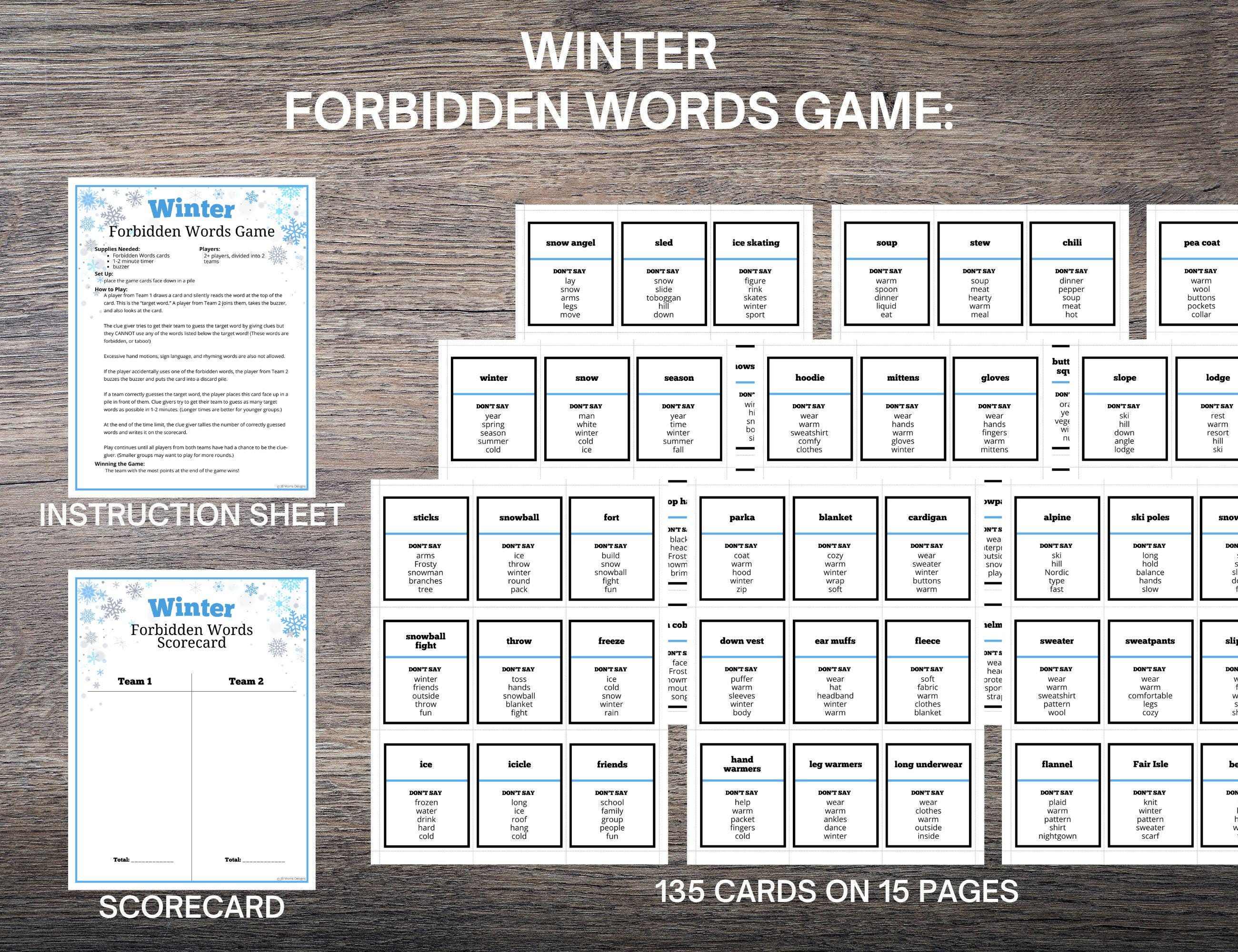 Winter Games SUPER Bundle: Party Bundle, Pictionary, 5-second Game and ...