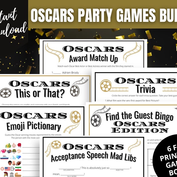 Oscars Party - Etsy