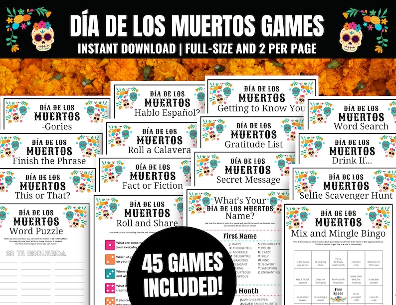 Día De Los Muertos Party Games: 45 Day of the Dead Family Activities ...