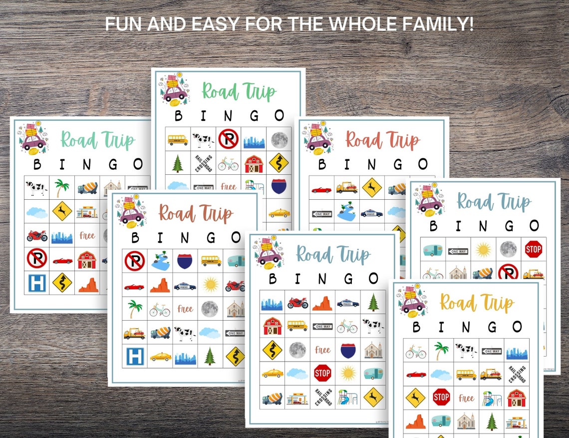 Road Trip Bingo Fun Road Trip Activity for Kids of All Ages - Etsy