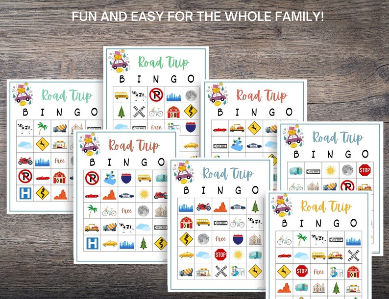 Road Trip Bingo Fun Road Trip Activity for Kids of All Ages - Etsy