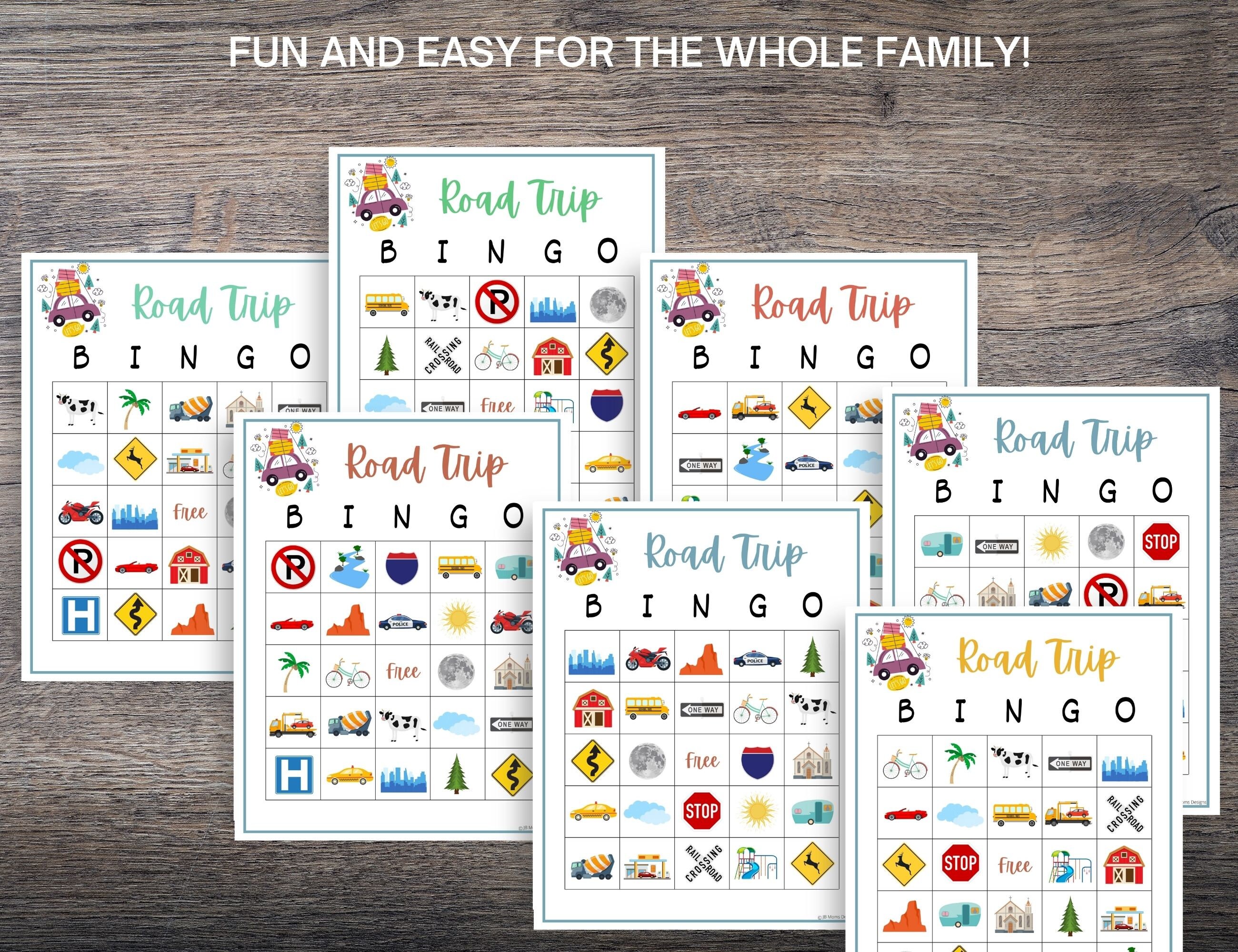 Road Trip Bingo Fun Road Trip Activity for Kids of All Ages - Etsy