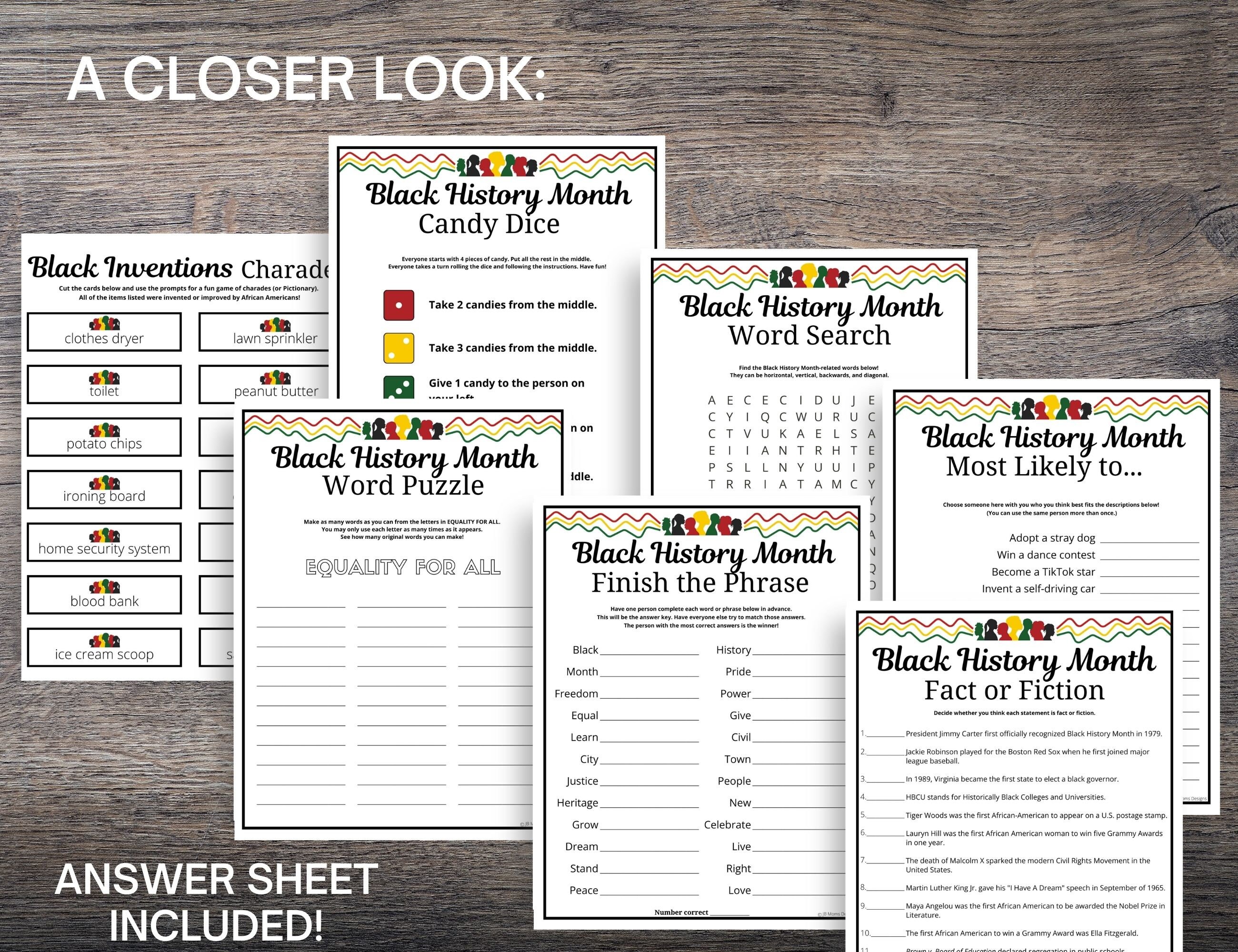 Black History Month Games MEGA Bundle: Trivia, Party Games and ...