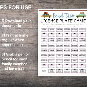 License Plate Game: Road Trip Scavenger Hunt (printable PDF) - Etsy