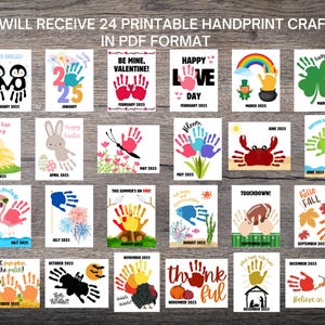 Handprint Memory Book, Handprint Keepsake, Printable Handprint Craft ...