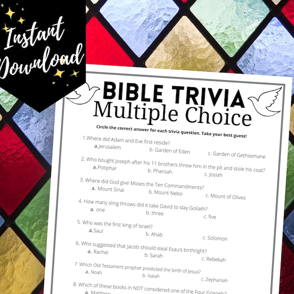 Bible Trivia Game - Etsy