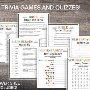 Bible Games Bundle: 70 Christian Activities (digital Download) - Etsy