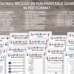 Labor Day Games Bundle: 45 Patriotic Party Activities and Icebreakers ...