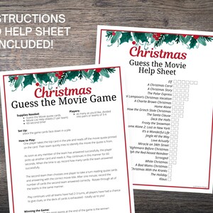 Christmas Movie Trivia Game: Holiday Party Fun (instant Download) - Etsy