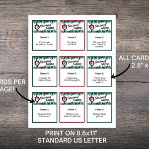 Christmas 5 Second Game: Fun Holiday Party Activity (printable) - Etsy